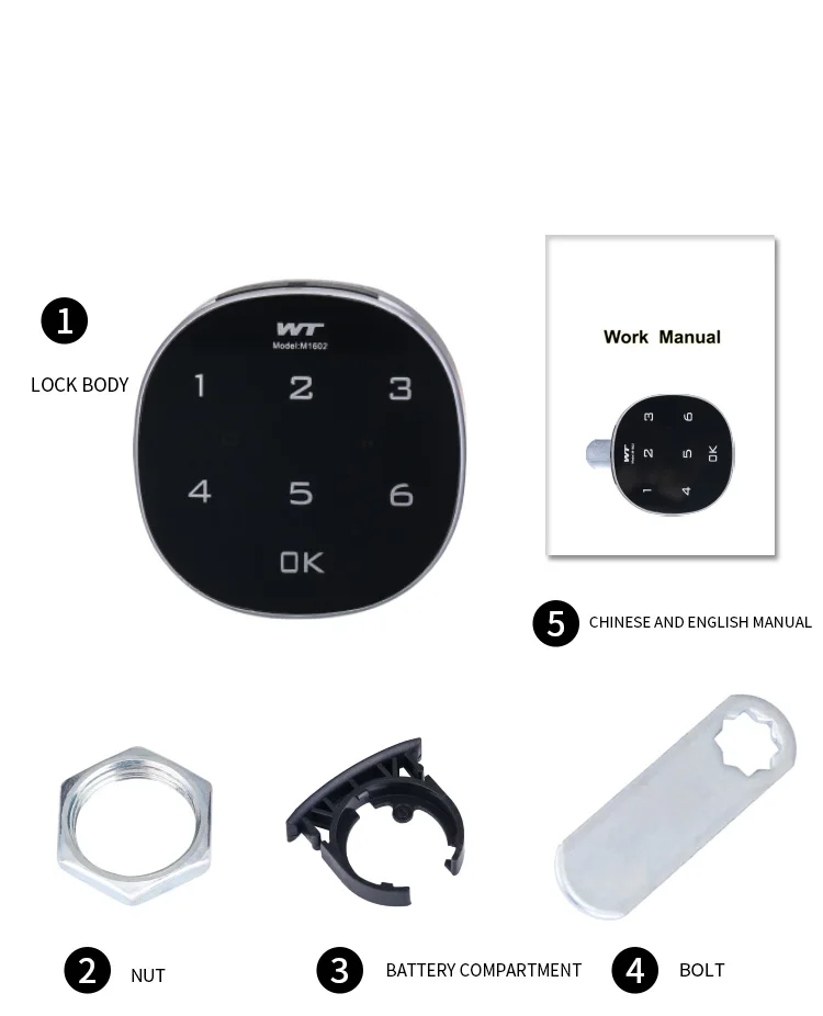 Keyless Electronics Digital Mailbox Cam Combination Lock For Metal And ...