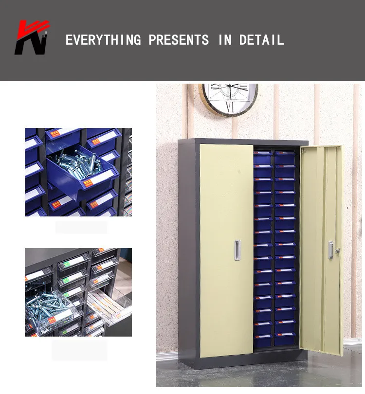 Plastic Parts Cabinet - Modern Storage for Office & Home