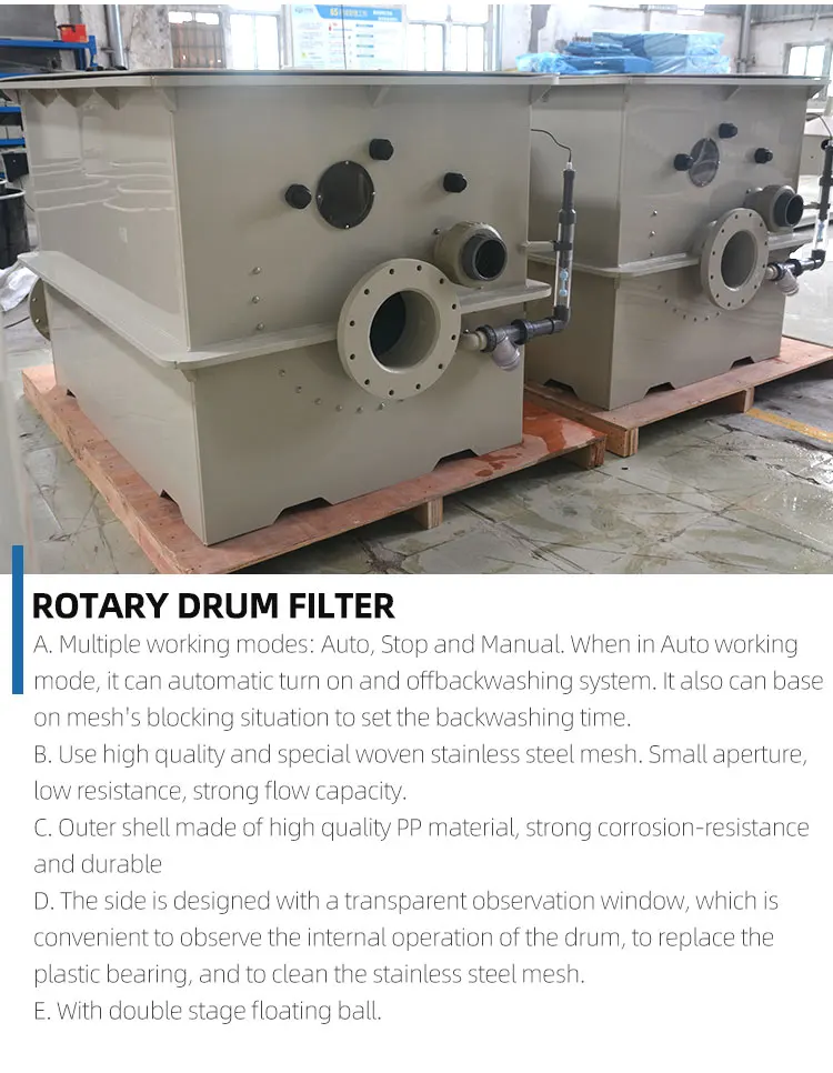Ras Aquaculture System Auto Rotary Aquaculture Drum Filter For Pool ...