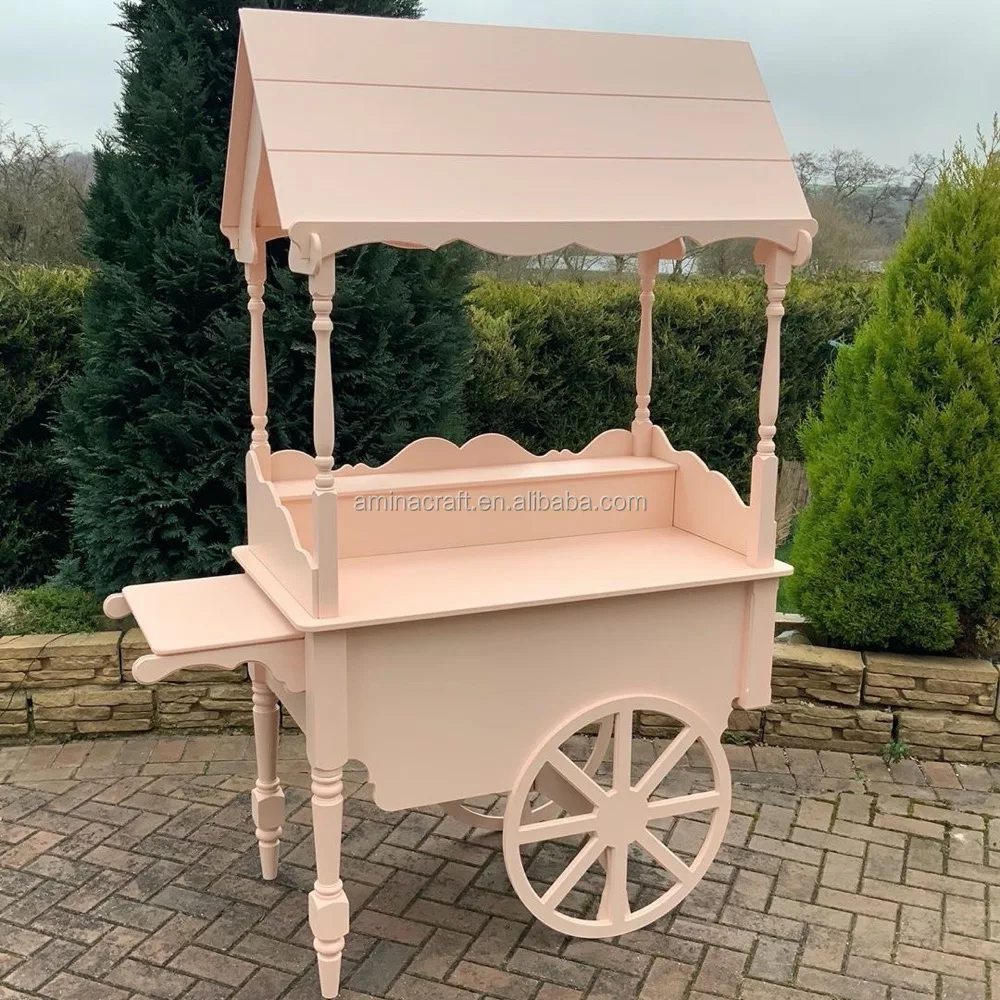 Custom Wooden Candy Sweet Cart by Amina Craft for Weddings