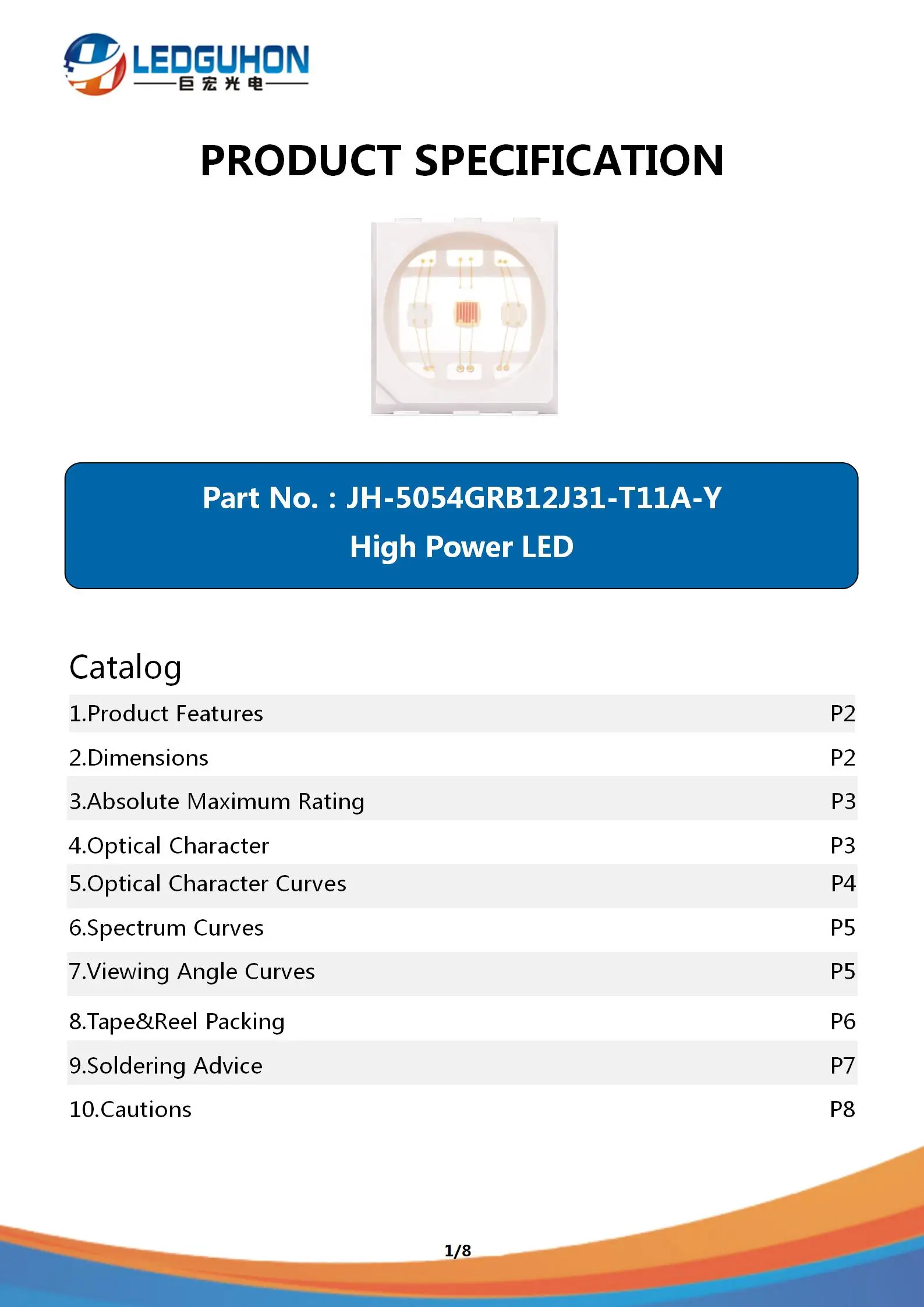3W 5054 RGB SMD LED Chip - Full Color Diode by LEDGUHON