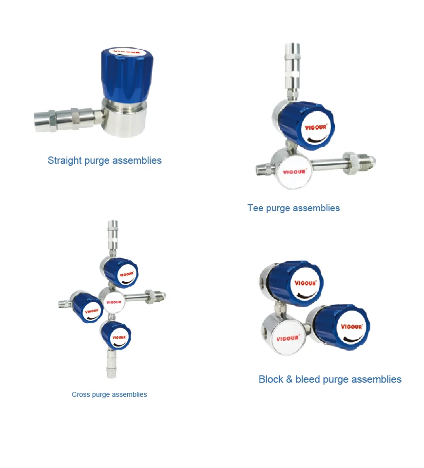 Stainless Steel Analytical Tee Purge Assembly For Gas Regulator - Buy ...