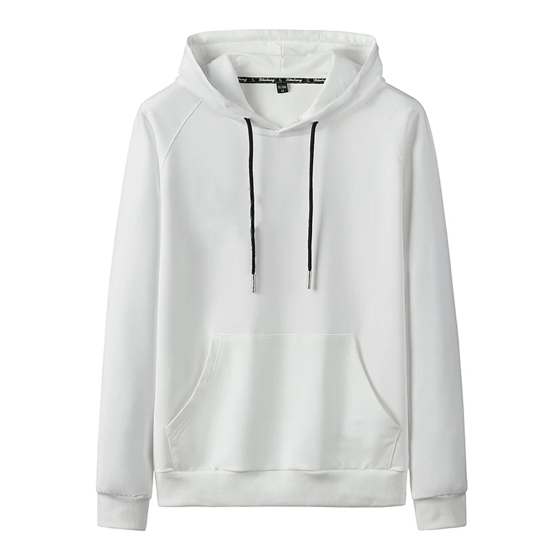 hotsale custom logo 100% polyester pullover plain round neck men hoodie ...