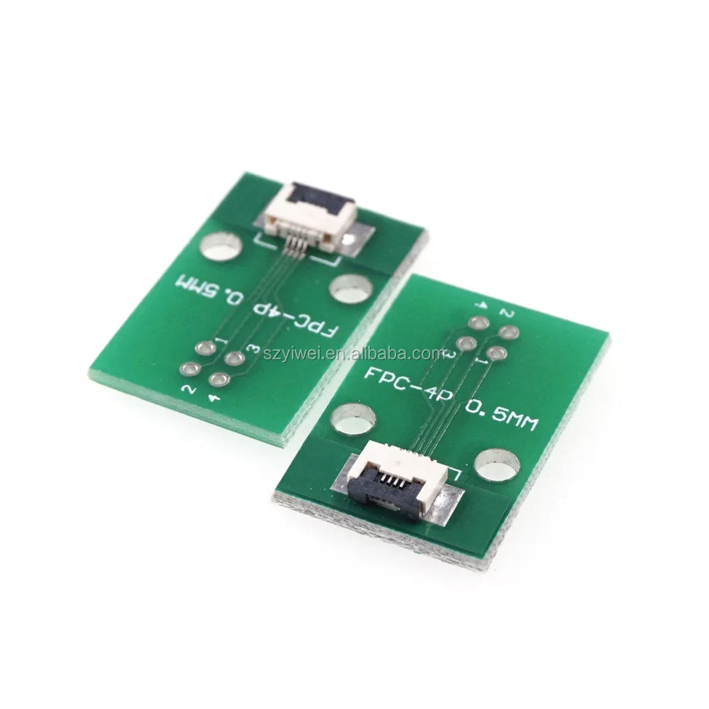 Fpc Ffc Cable 4 Pin 0.5 Mm Pitch Connector Smt Adapter To 2.54mm 1.00 ...