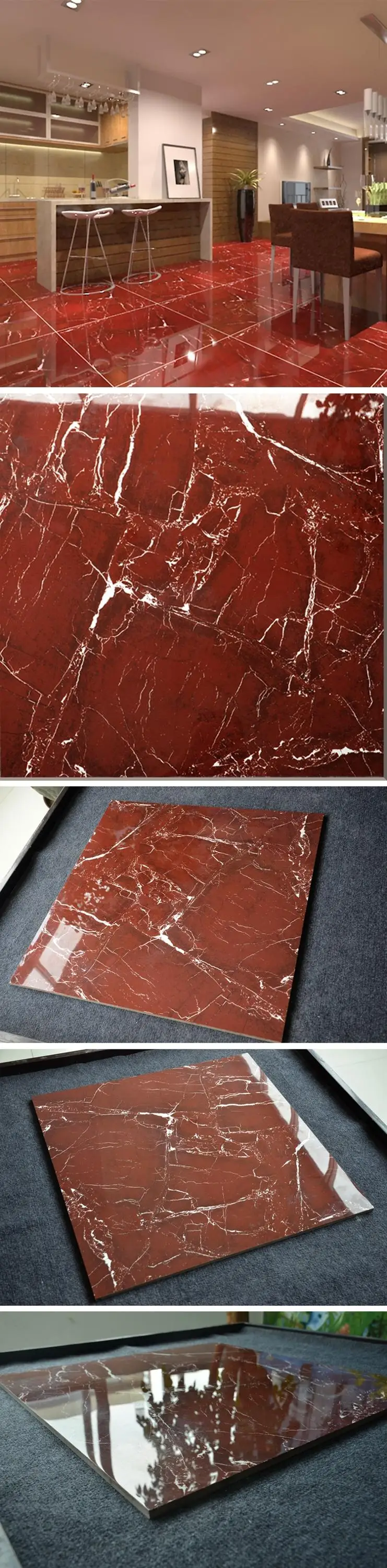 Red Ceramic Floor Tiles - Durable, Stylish, and Versatile