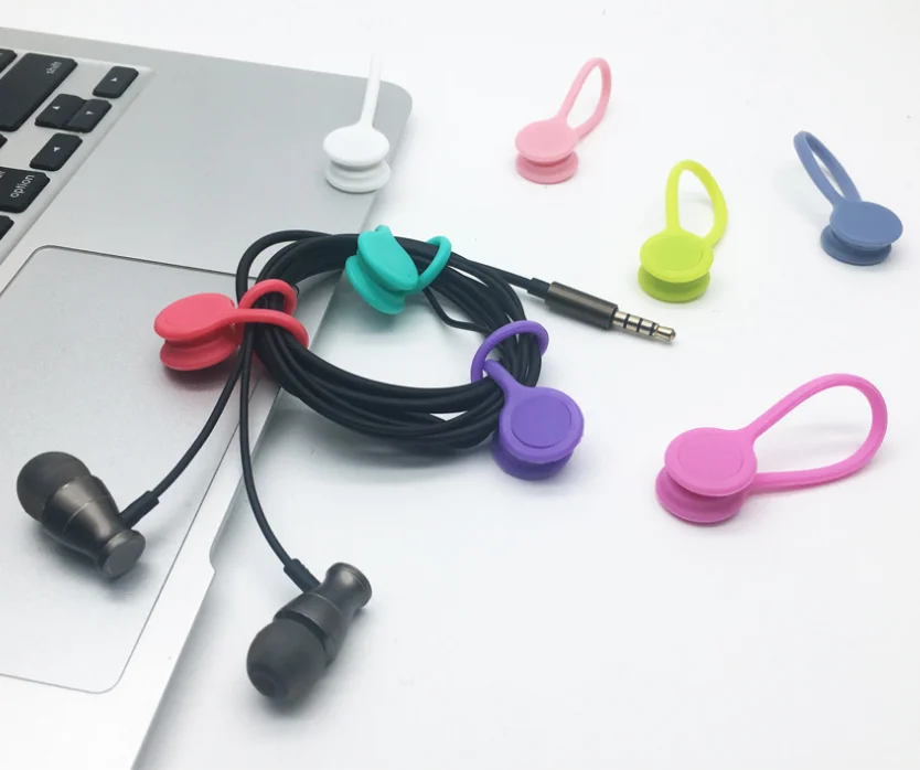 Custom Logo Silicone Magnetic Clip Cable Twist Ties - Buy Magnetic ...