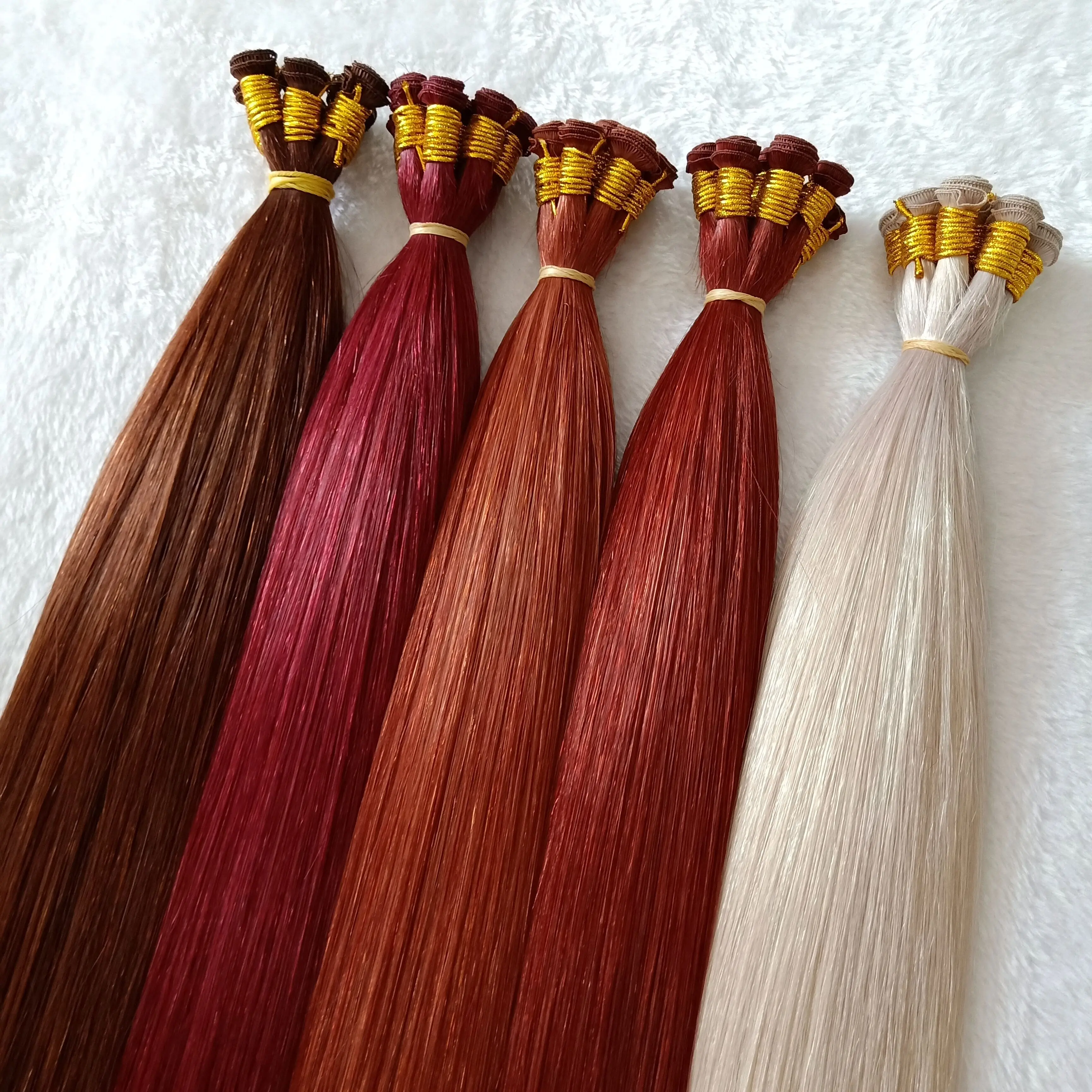 Seamless Volume Hand Tied Weft Method Hair Extensions Handtied Wefts ...