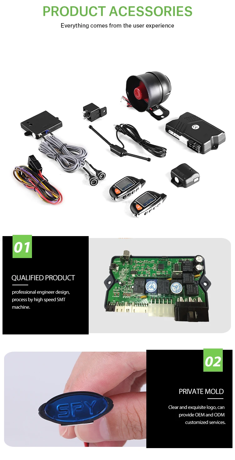 Dc 12v Optional Spy Smart Key 2 Way Lcd Car Alarm System - Buy Smart ...