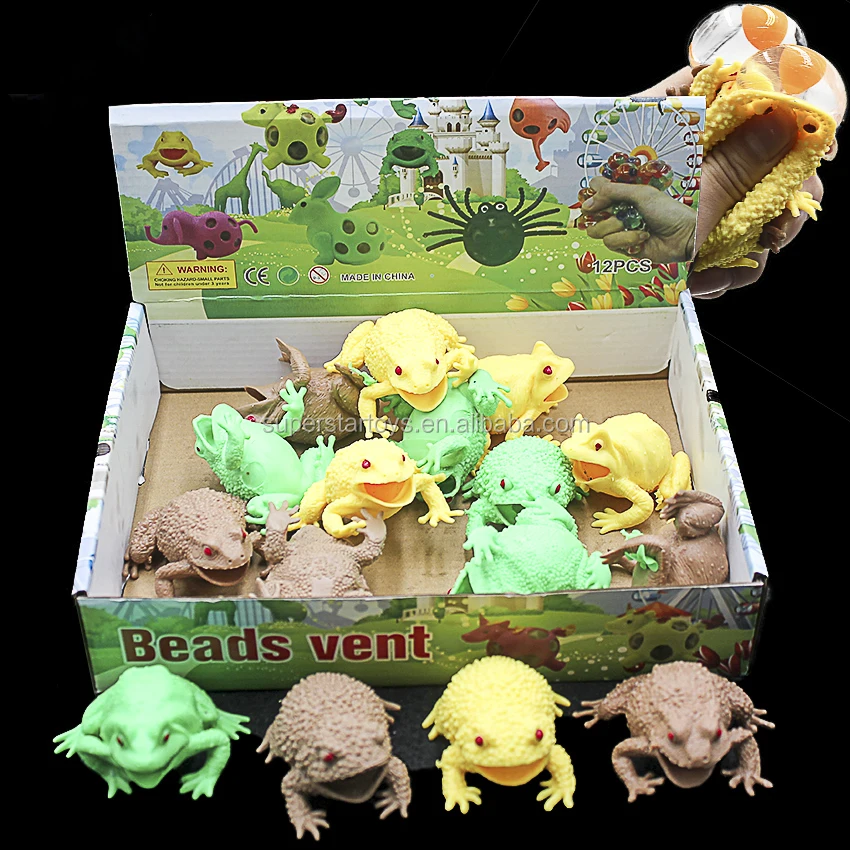 Frog Squeeze Stress Ball Animal Tpr Anti Stress Relief Toy With Yolk ...