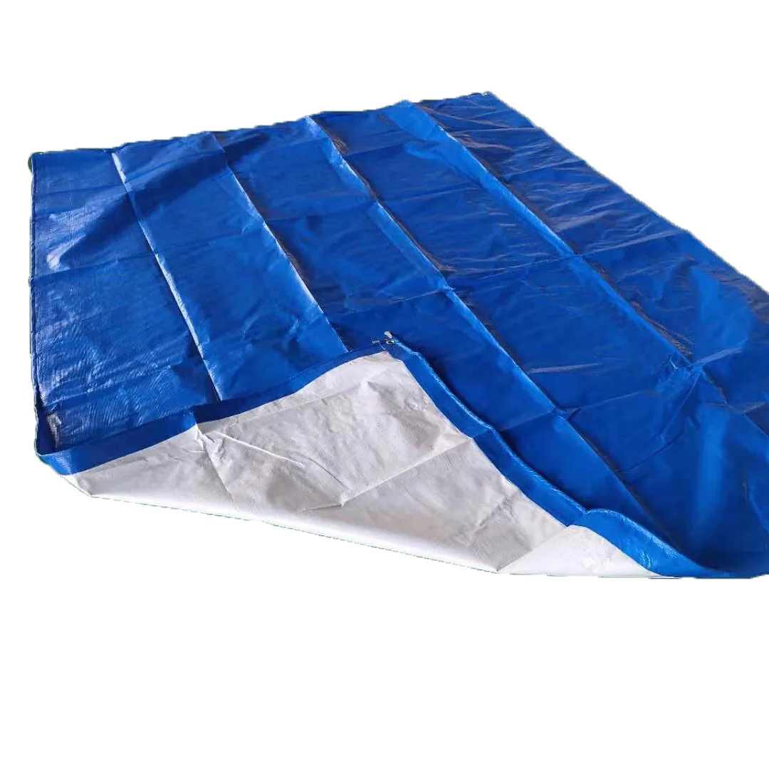 130gsm High Quality Hdpe Coated Blue White Color Plastic Fabric Sheets ...