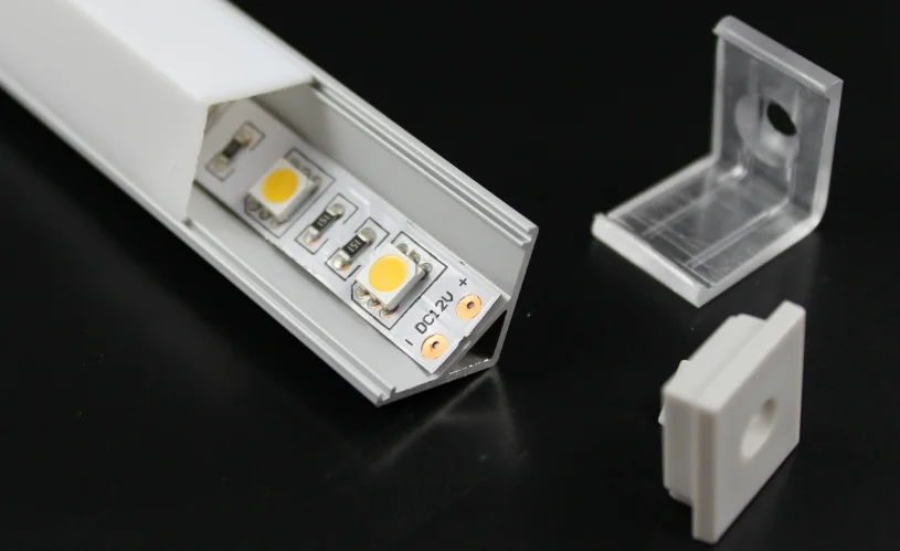 V Shape 45 Degrees Corner Mounted LED Aluminum Profile Channels