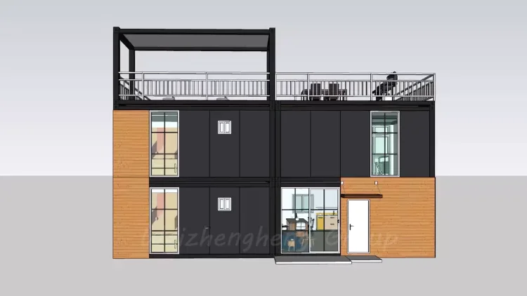 Prefab Flat Pack Modular 2storey 20ft Living Sea Container Room House ...