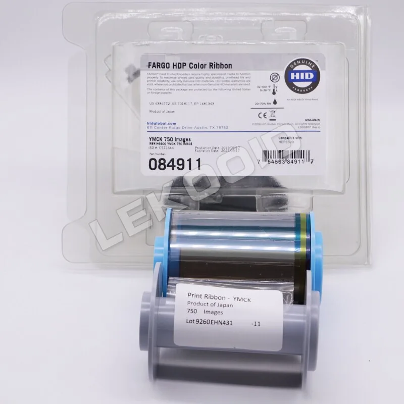 HID Fargo HDP6600 YMCK Color Ribbon 84911 - 750 Prints for School ...