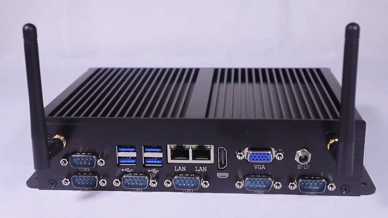 Industrial Fanless Mini Pc Core I3 I5 I7 Project 2 Lan Rj45 6 Com Rs232 ...