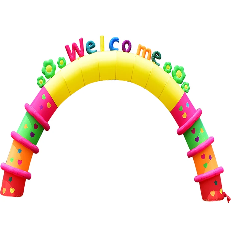 Digital Printing Outdoor Customized Inflatable Welcome Arch with LED Light