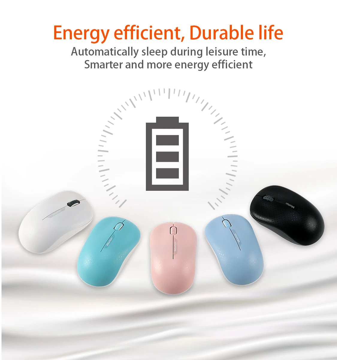 Meetion R545 Pink Cordless Mouse - 2.4G Wireless for Win & Mac