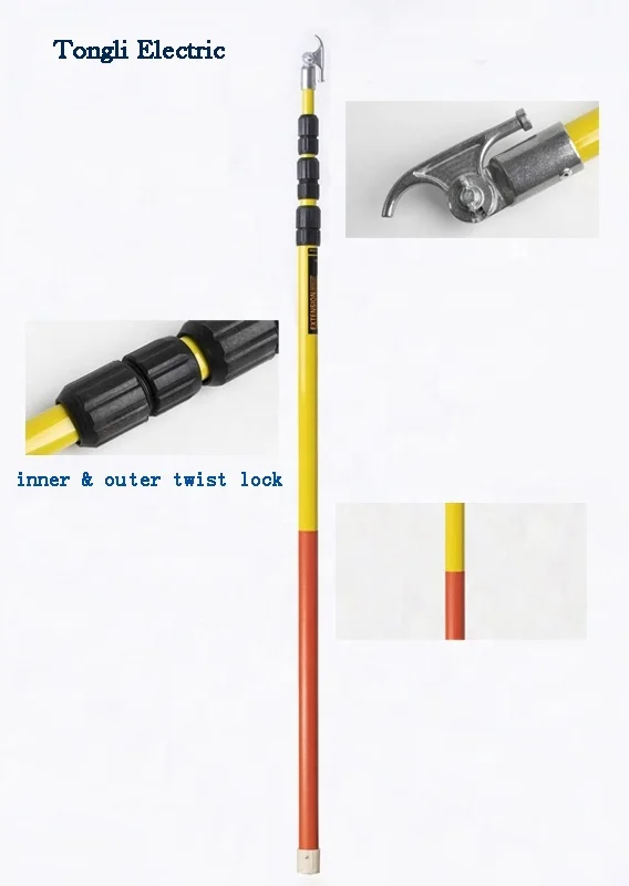 High Voltage Frp Fiberglass Telescopic Hot Sticks Twist Lock Link ...
