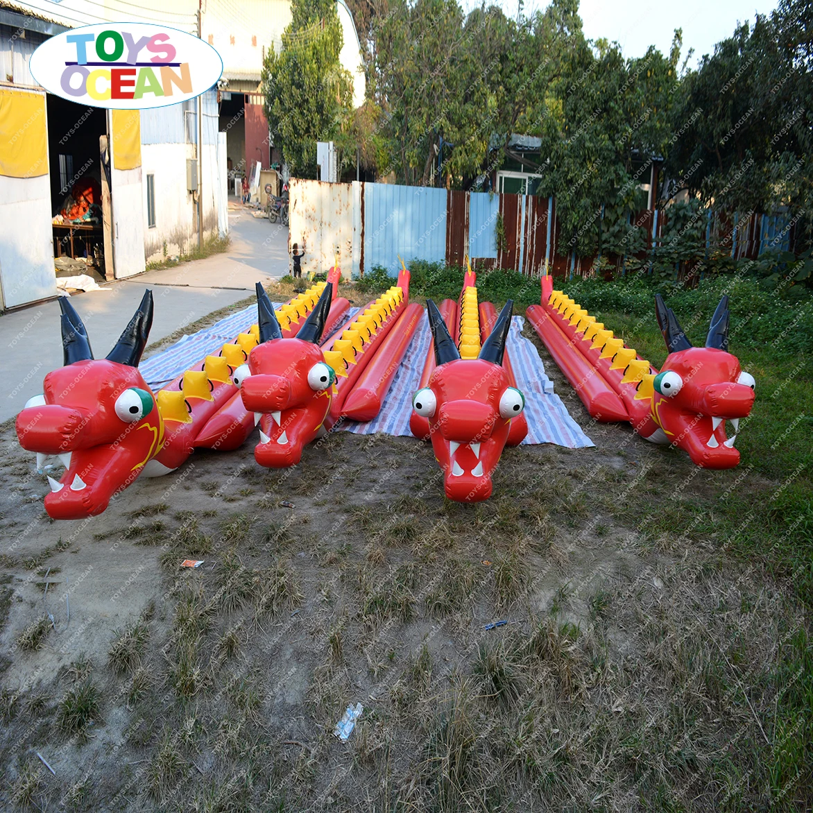 Inflatable Dragon Boat - Perfect for Outdoor Water Games