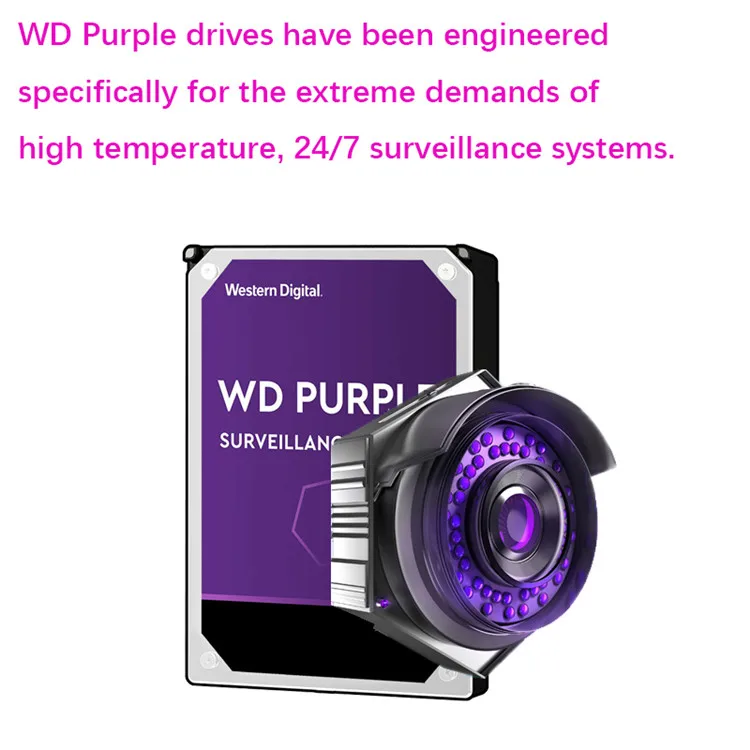 Purple Hdd 1tb 2tb 3tb 4tb 6tb 8tb Sata 3.5" Hard Drive Disk For Cctv ...