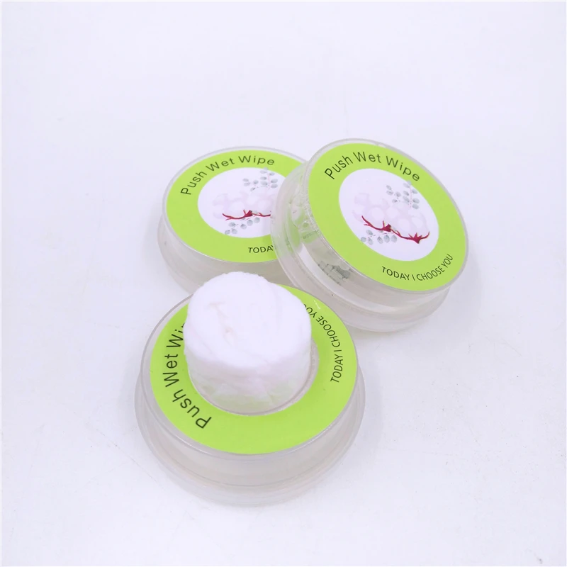 Push Cleaning Compressed Wet Wipe Tissue With Box - Buy Push Clean Wet ...