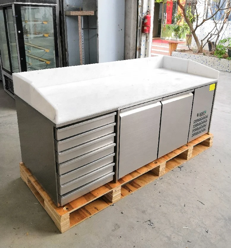 Stainless Steel Pizza Prep Fridge - Efficient & Durable