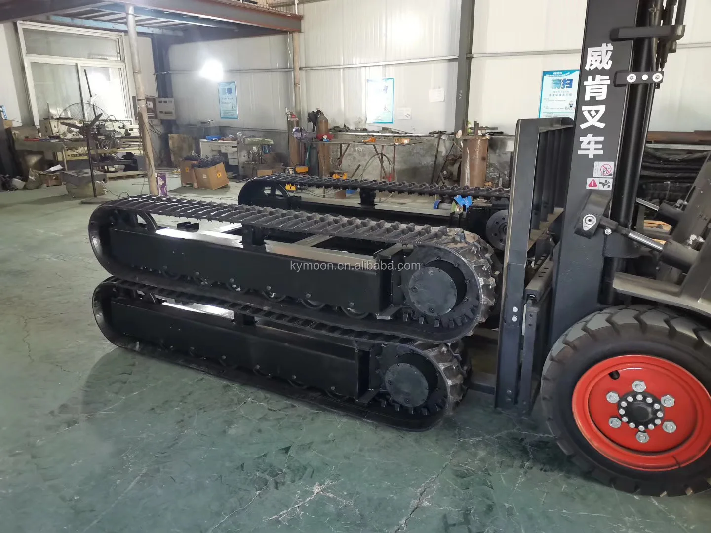 Robot Chassis Undercarriage Platform Rubber Track Platform Tracked ...