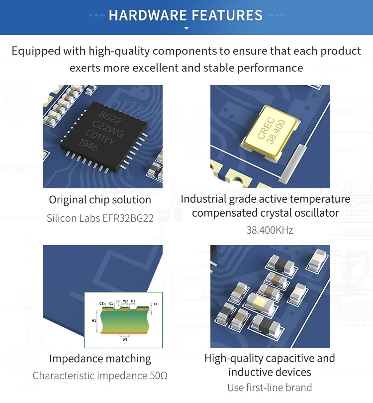 IC EFR32BG22 PCB E104 BT53 SMD BLE5.2 module smart home bluetooth ...