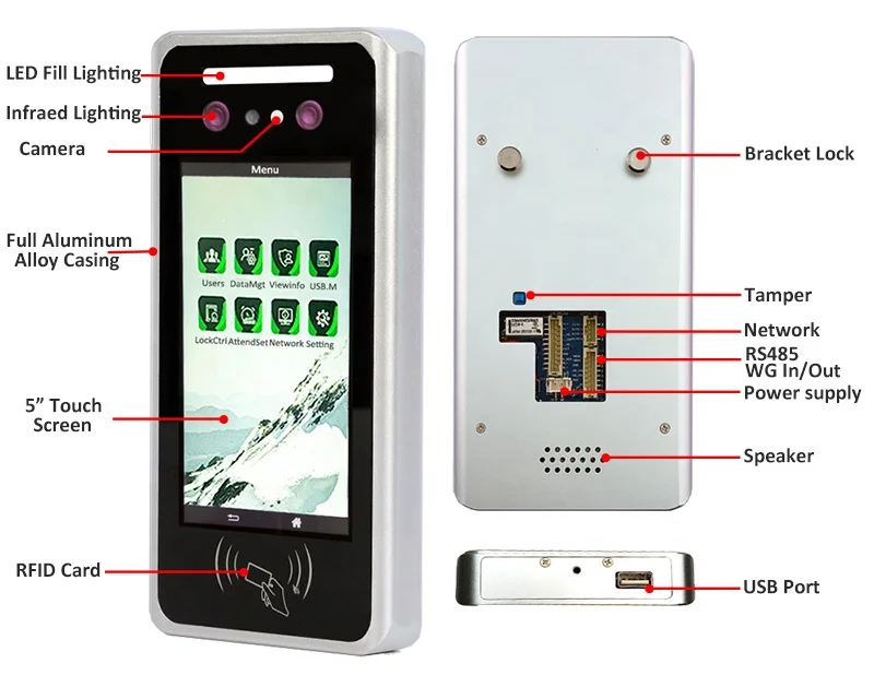 INJES Softwares Dynamic Face Recognition Module Dual Camera WG Security