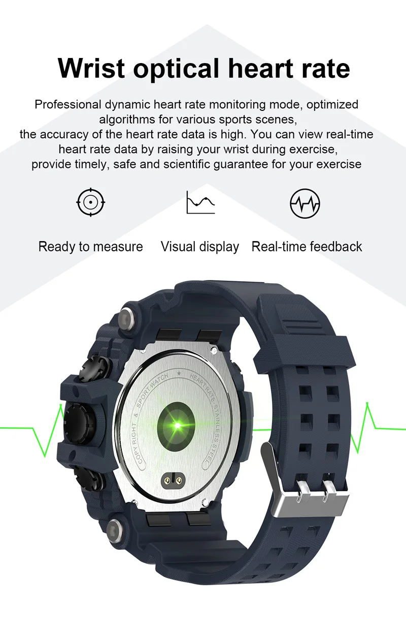 Newest T6 Smartwatch Camouflage Sport Digital Watches Men Wrist Message ...
