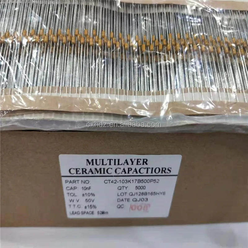 Axial Metalized Monolithic Ceramic Capacitor 103k 50v Axial Capacitor 0 ...