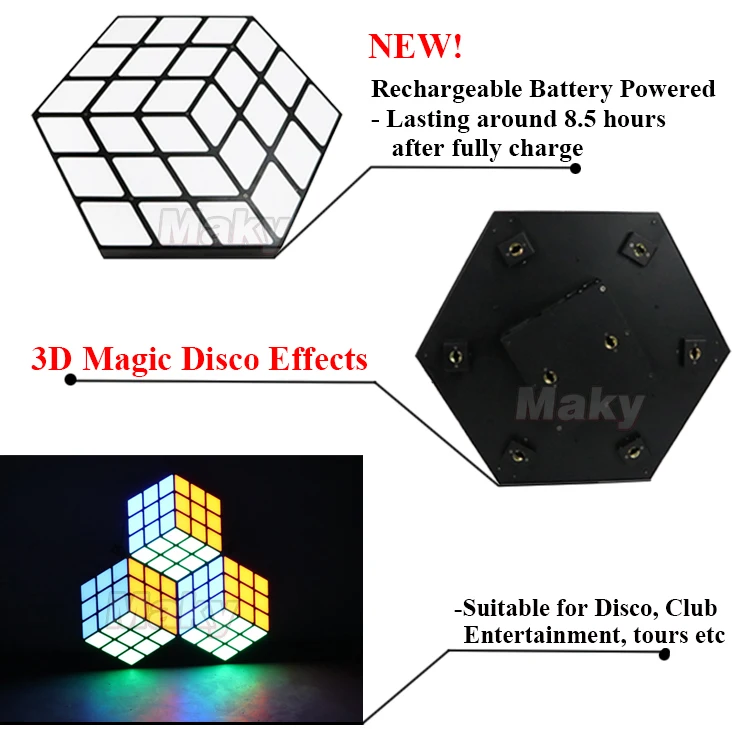 3D LED Panel Wall Light Magic Cube Effect Flat Restaurant Party DJ Stage Lighting| Alibaba.com