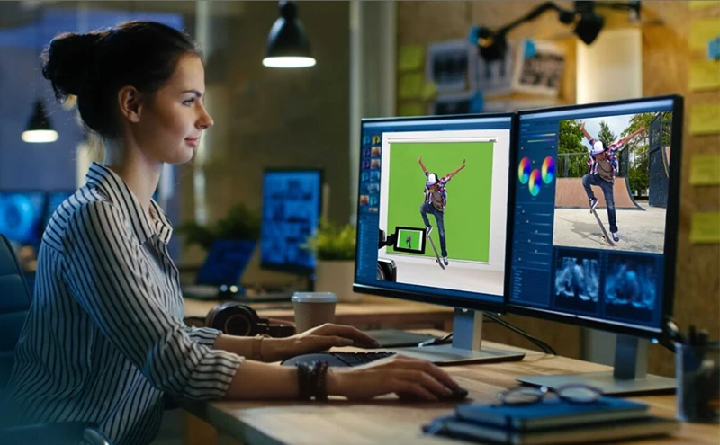 2*1.8M Retractable Green Screen - Perfect for Live Streaming