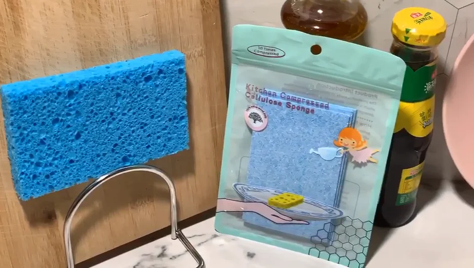 Eco Friendly Rectangular Compressed Cellulose Sponge Kitchen Cloth ...