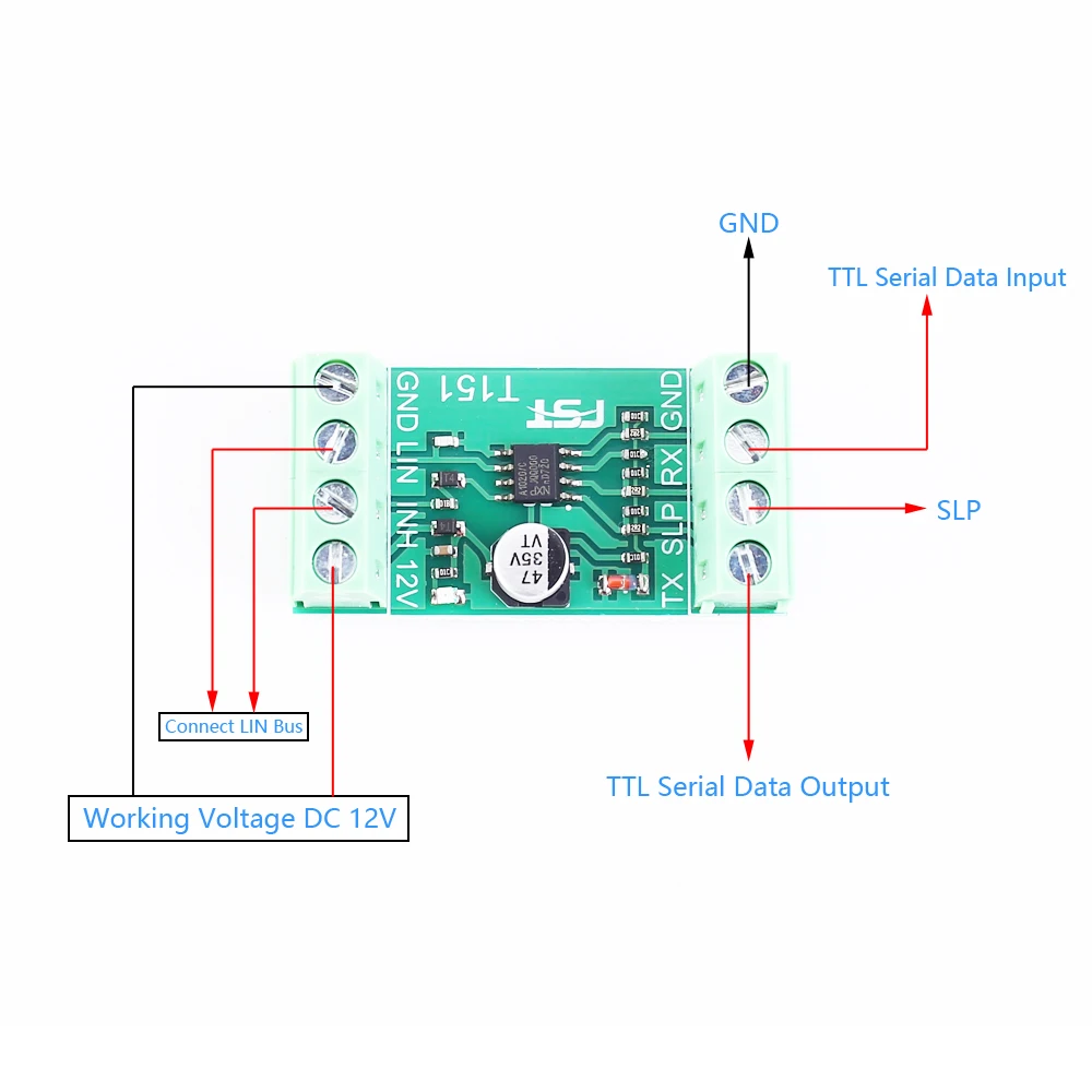 TTL UART to LIN Bus Converter - Data Analyzer TJA1021