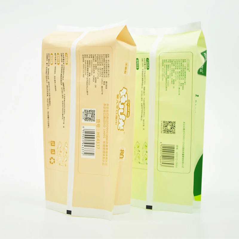 Customized logo Laminated Wet Wipe Pouch Bag with Self-adhesive ...