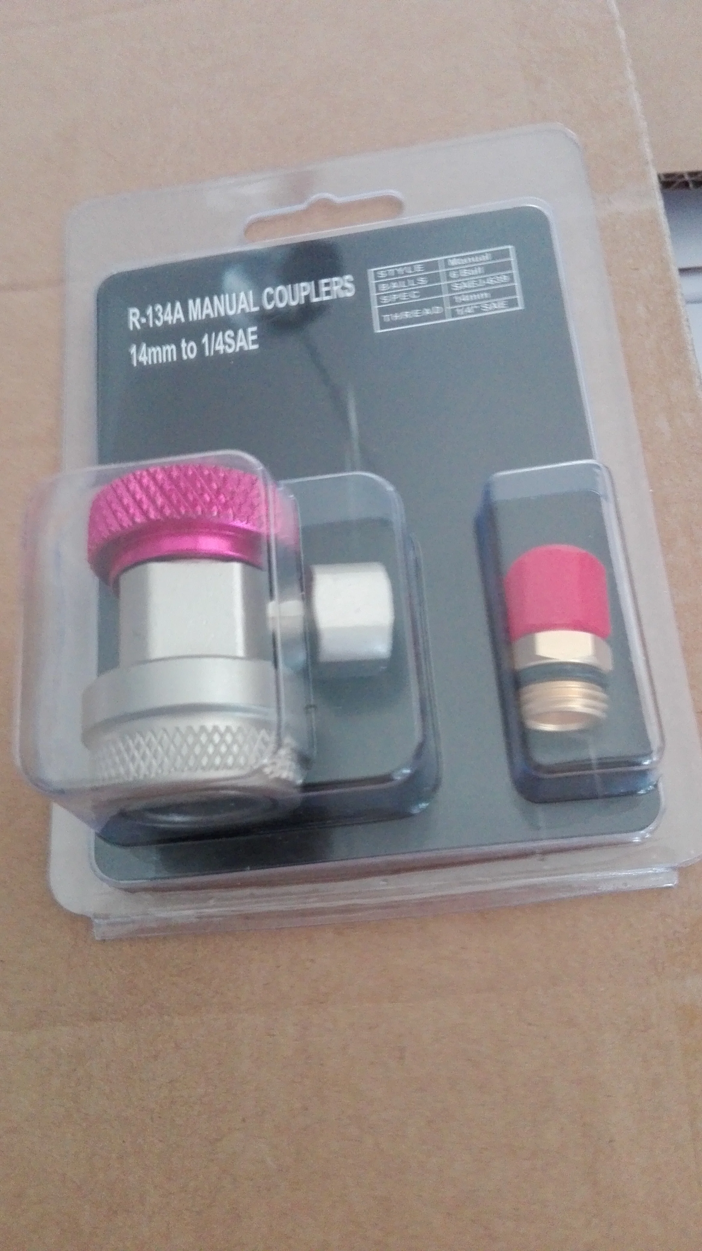 Car Air Condition Hose Adapter Quick Brass Connector Refrigeration ...