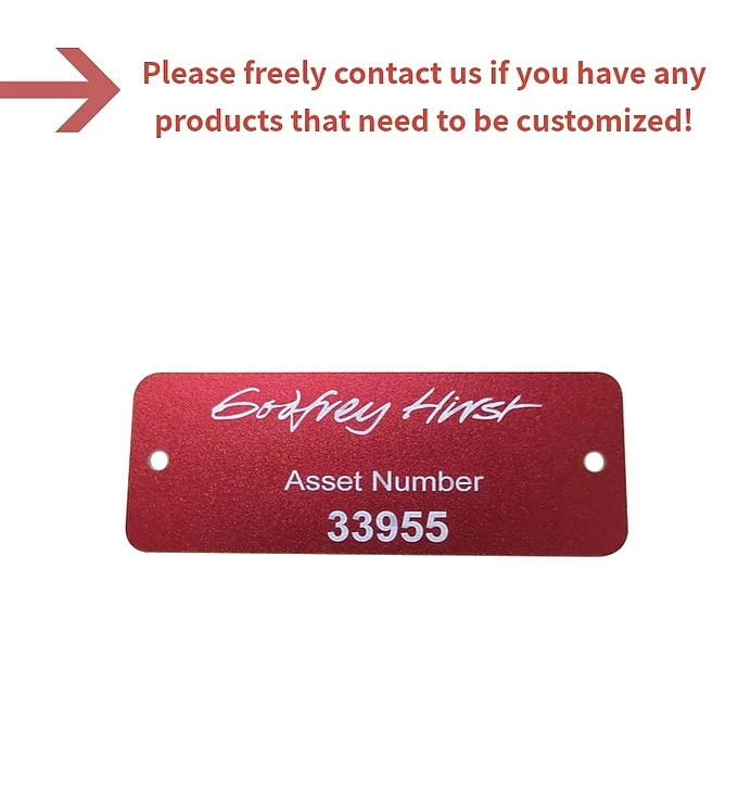 Sandblast Anodized Aluminum Laser Engraved Asset Tags - Buy Asset Tags ...