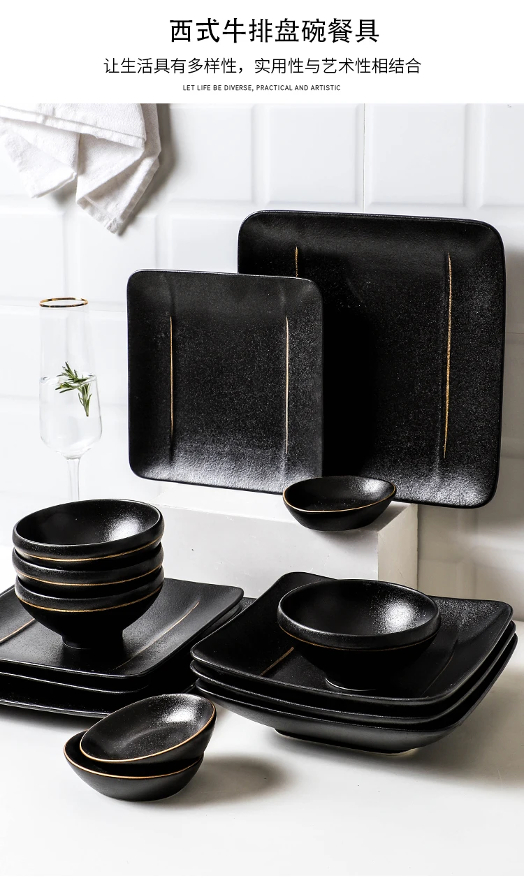 CERAMIC MATTE BLACK DINNERWARE - Sustainable & Stylish