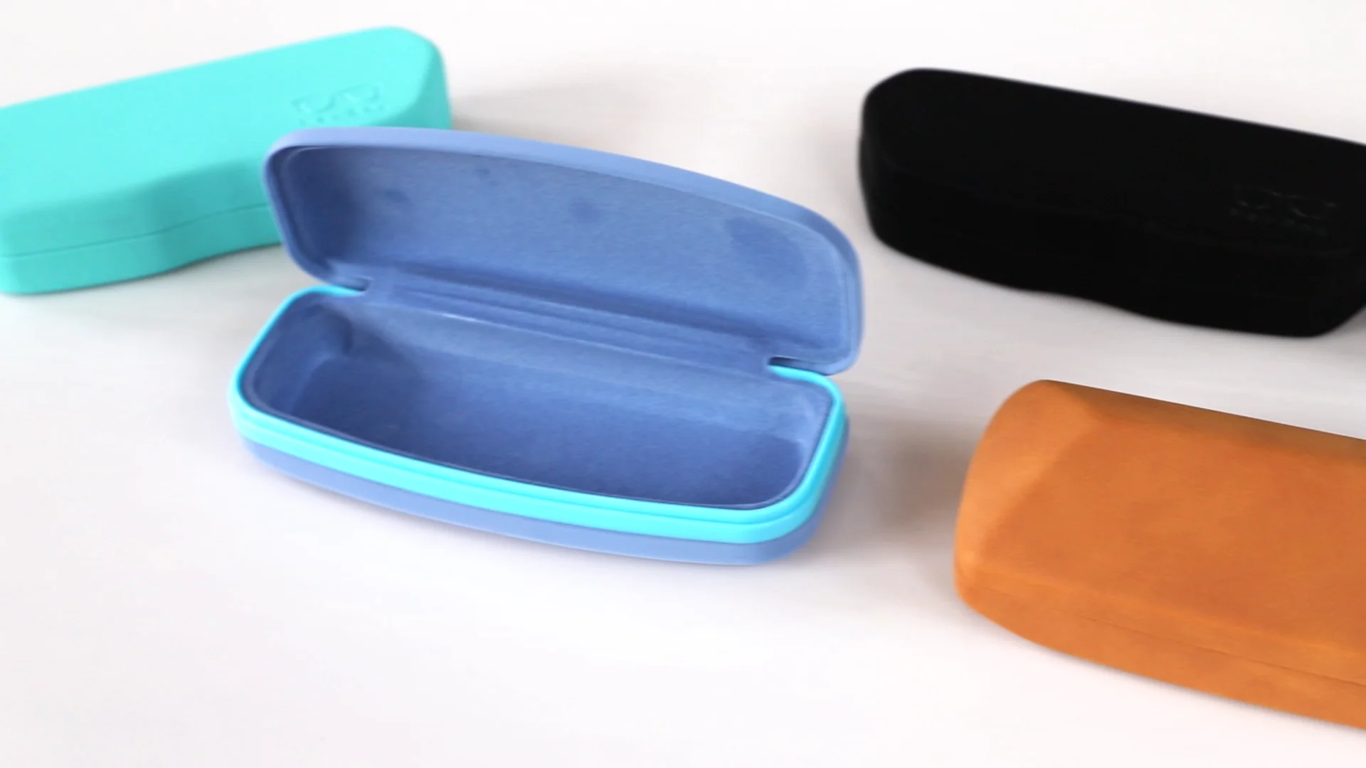Pure Colour Pu Leather Eyeglasses Case Hard Metal Optical Glasses Case Sunglasses Case Buy
