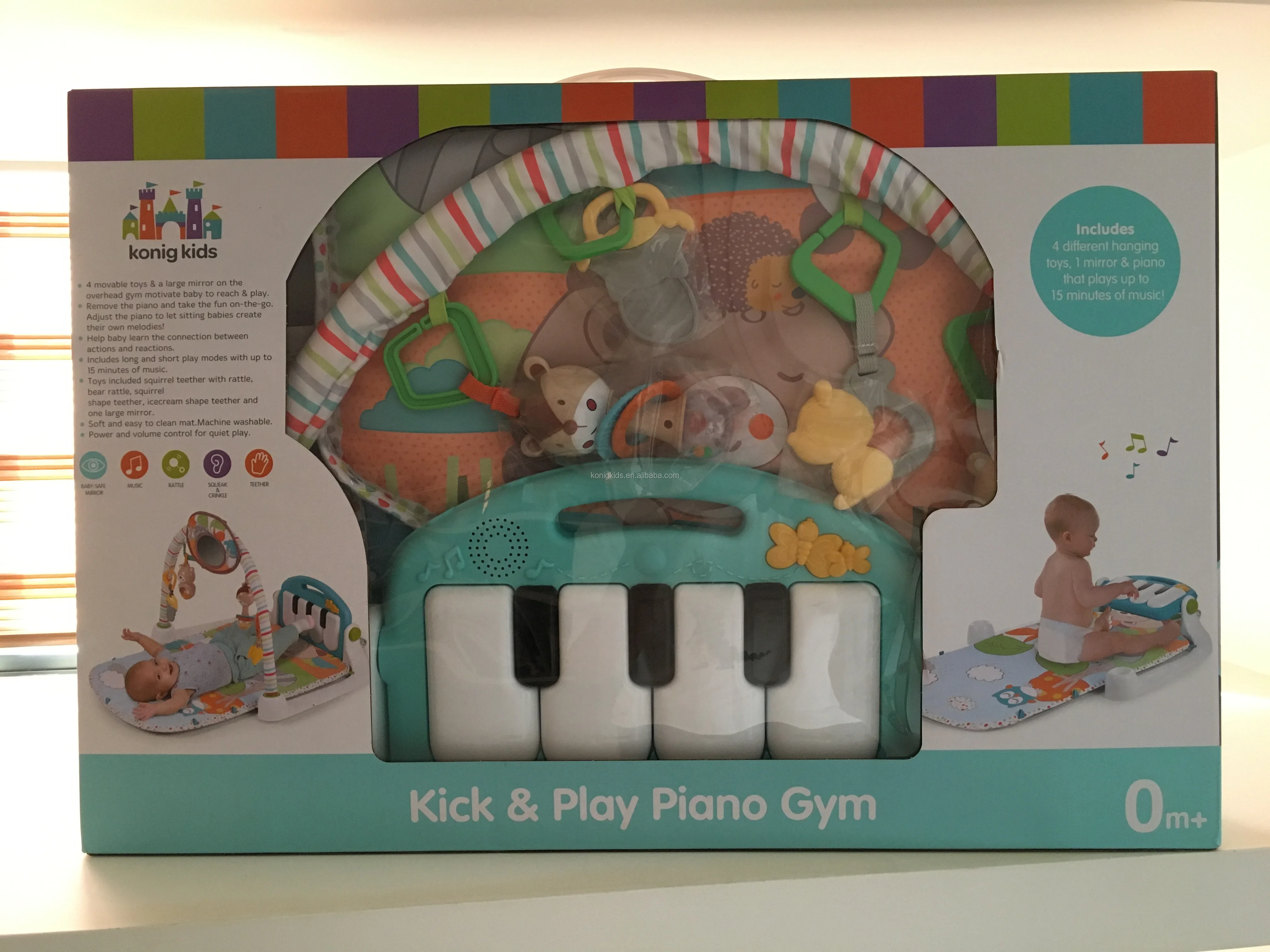 Konig Kids Baby Toys 2024 Kick Piano Musical Activity Gym Baby Piano ...
