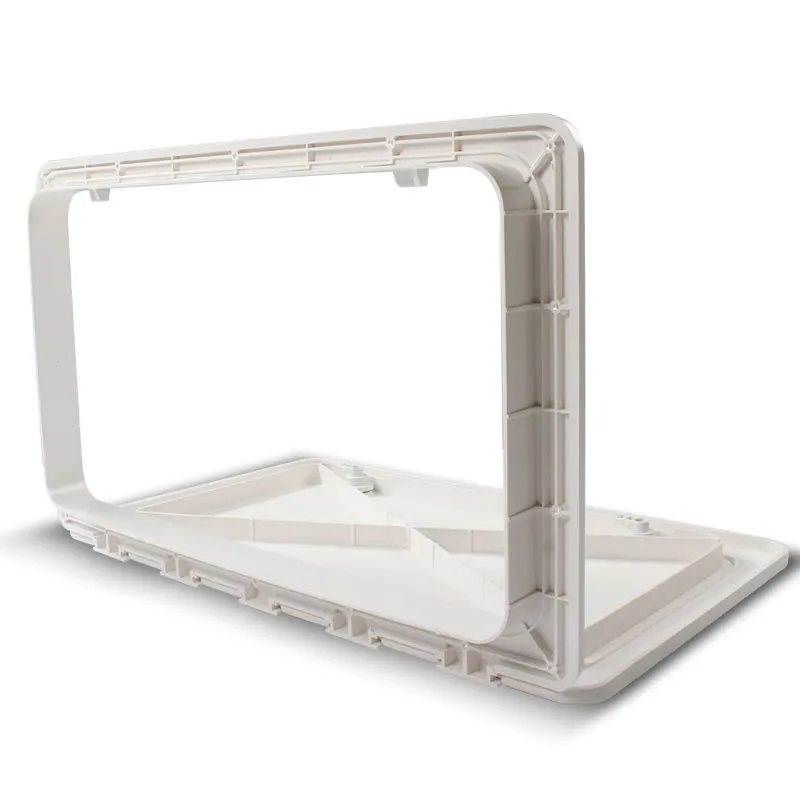 Lockable 180° White RV Camper Luggage Door 500x285mm ODM