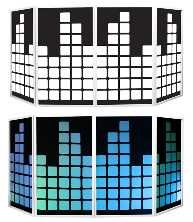 Custom Black White Dj Facade Scrim Booth Foldable Cover Screen - Buy ...