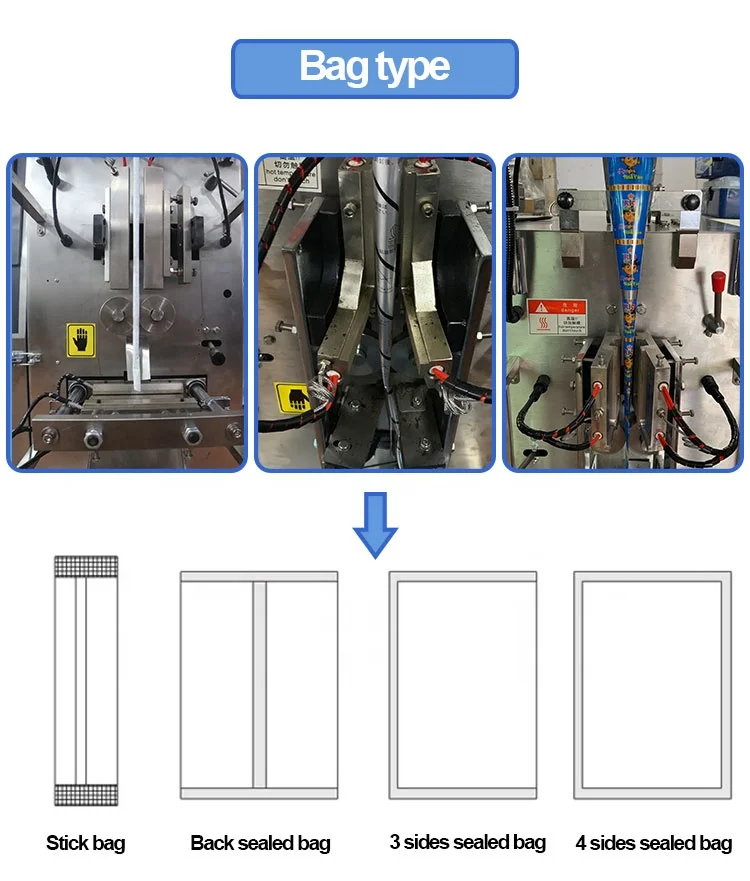Fully Automatic Touchable Screen Control Sachet Sugar Granule Chips ...