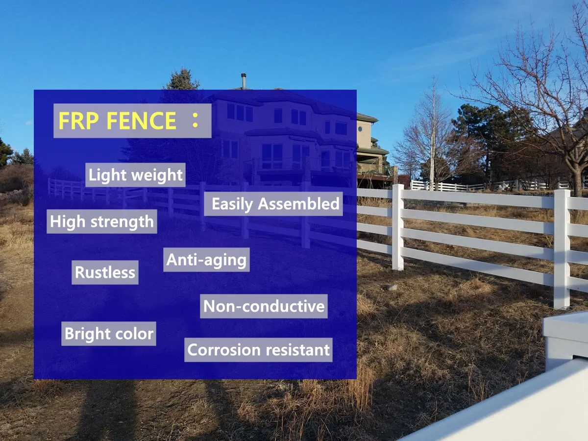 Customized Fiberglass Reinforced Plastic Semi Privacy Farm Fence Frp ...