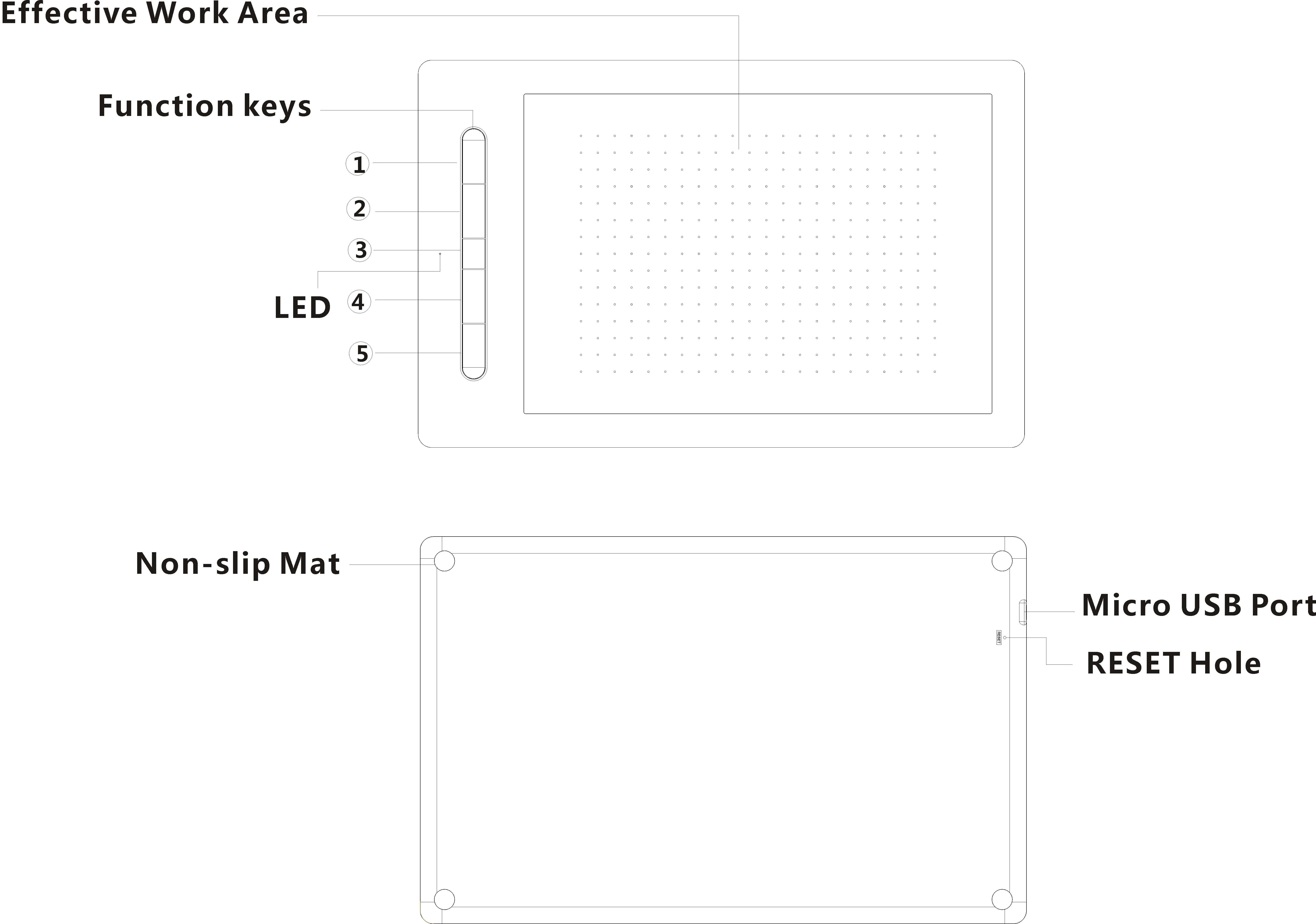 LetSketch WP9628 Digital Graphics Drawing Tablet - 8192 Levels Pressure ...