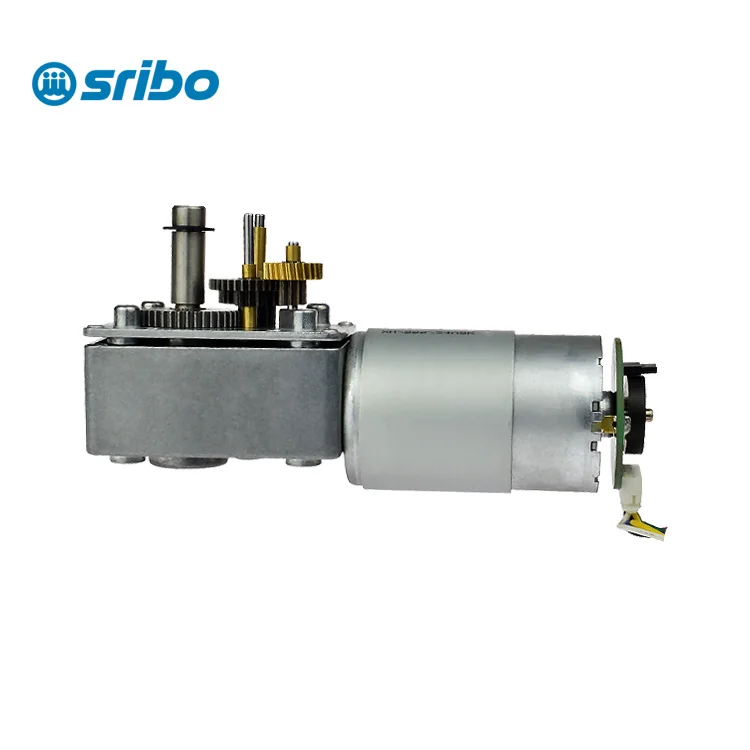 Sribo A58-555 58mm 12v 24v Dc Worm Gear Motor With Hall Encoder - Buy ...