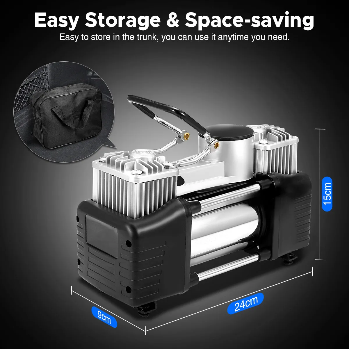 High Quality Heavy Duty Double Cylinder Tyre Inflator Portable Mini ...