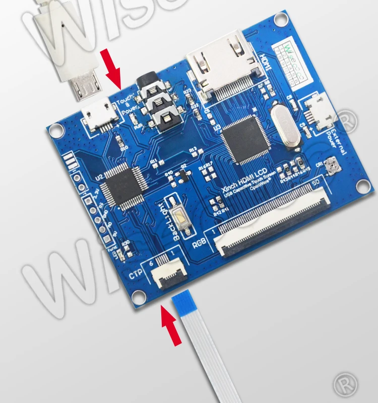 2K Resolucao RGB to LVDS TFT LCD Display Controller Board