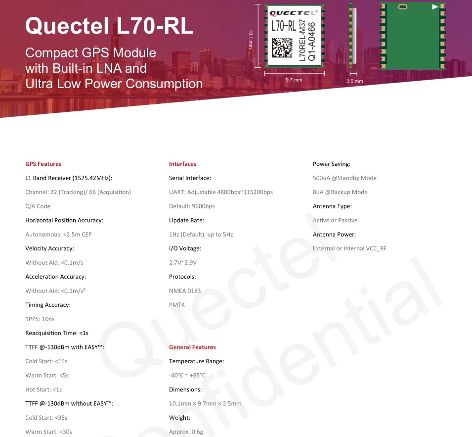 Quectel L70-rl High Precision Gps Receiver Module With Built-in Lna ...