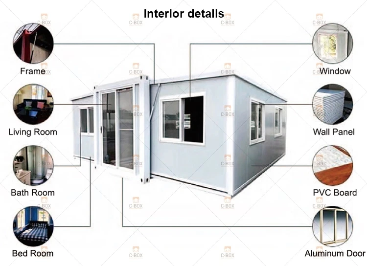20ft 40ft Modern Expanding Shipping Container Home Mobile Prefabricated ...